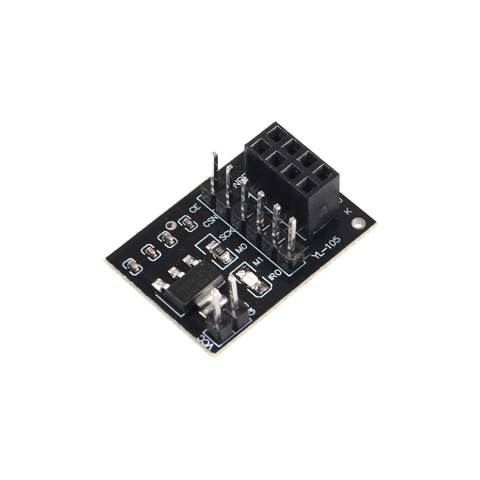 MELIFE 3 Set NRF24L01+PA+LNA RF Wireless Transceiver Module with SMA Antenna 2.4 GHz + NRF24L01 8 Pin Socket Breakout Adapters Compatible with Antenna LKY67