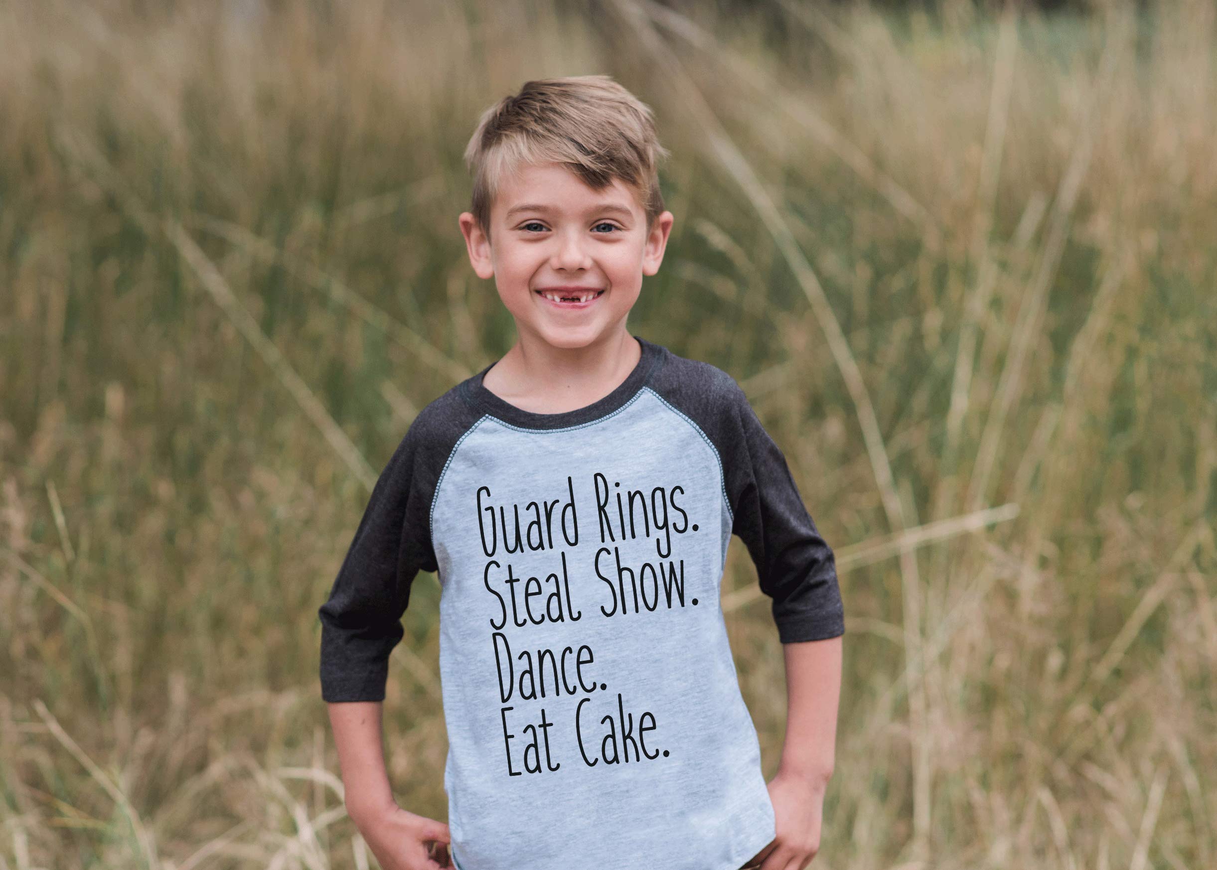 7 ate 9 Apparel Toddler Boy's Funny Ring Bearer Wedding Grey Raglan 3T