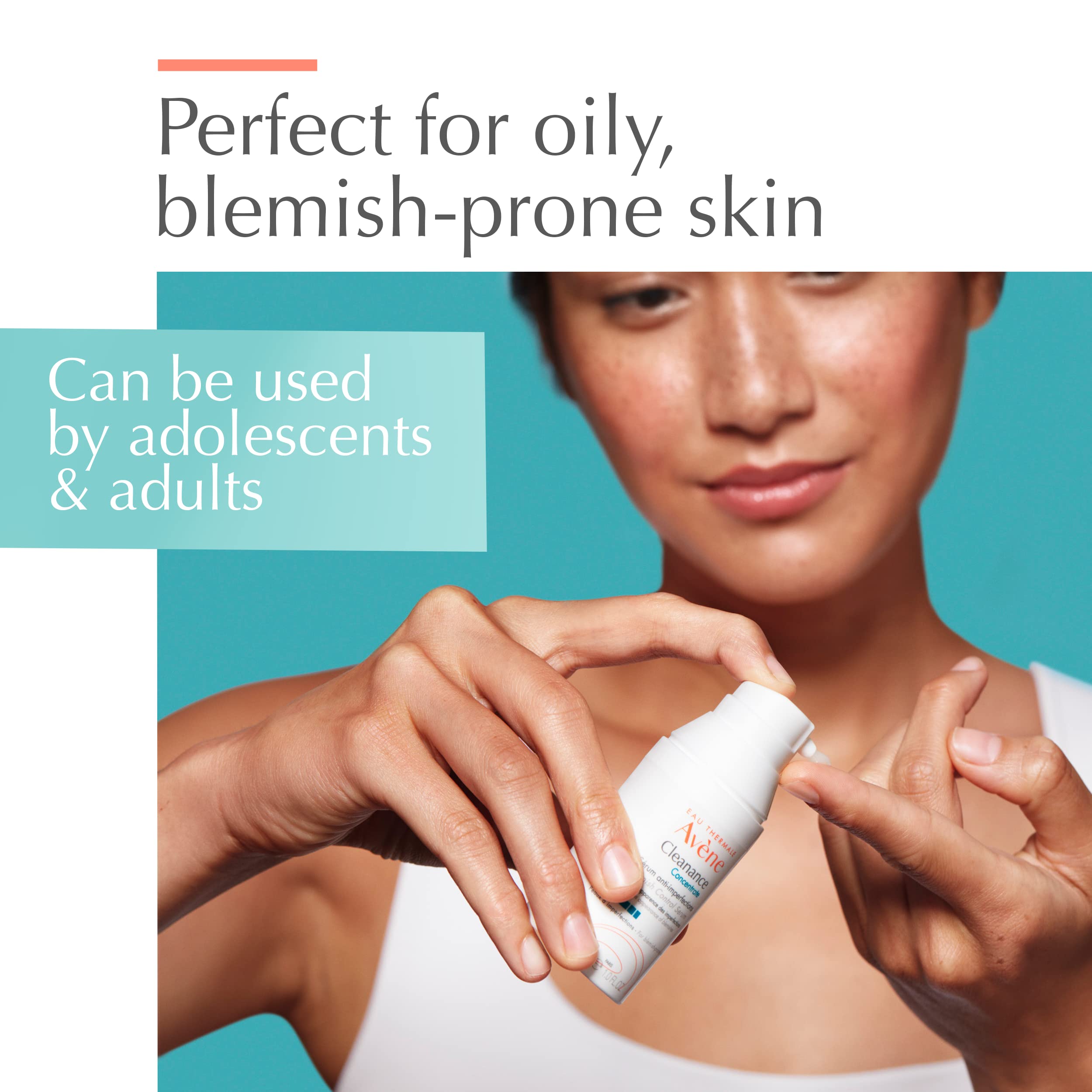Avene Cleanance Concentrate Blemish Control Serum, clarifying water-gel, fragrance and silicone free, For acne-prone skin, airless pump, 1 Fl Oz