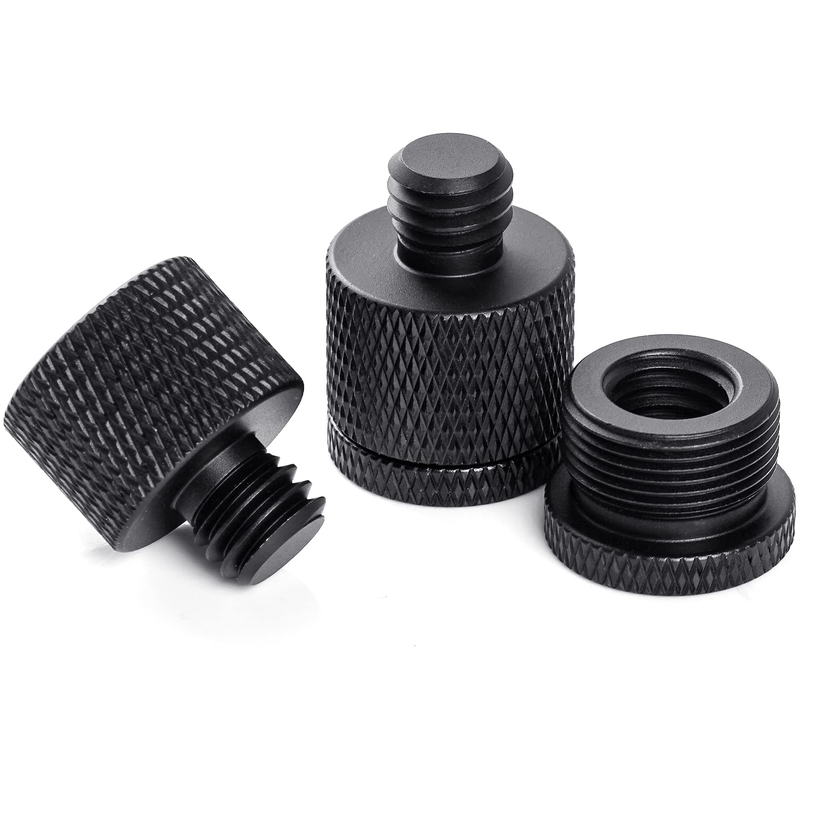 8 Pieces Mic Stand Adapter 5/8 Female to 3/8 Male and 3/8 Female to 5/8 Mic Thread Adapter Set Male Screw Adapter Thread for Camera Monitor Tripod Thread for Adapter Microphone