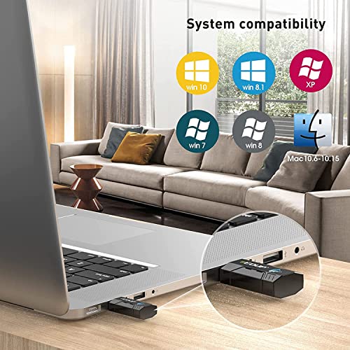 EDUP AC 1300Mbps USB WiFi Adapter for PC USB 3.0 Wireless Dongle, 5Ghz /2.4Ghz Dual Band 802.11ac Network Adapter for Desktop Laptop,Built-in Antenna Supports Windows 10/8/7/XP/Vista/Mac10.6~10.15