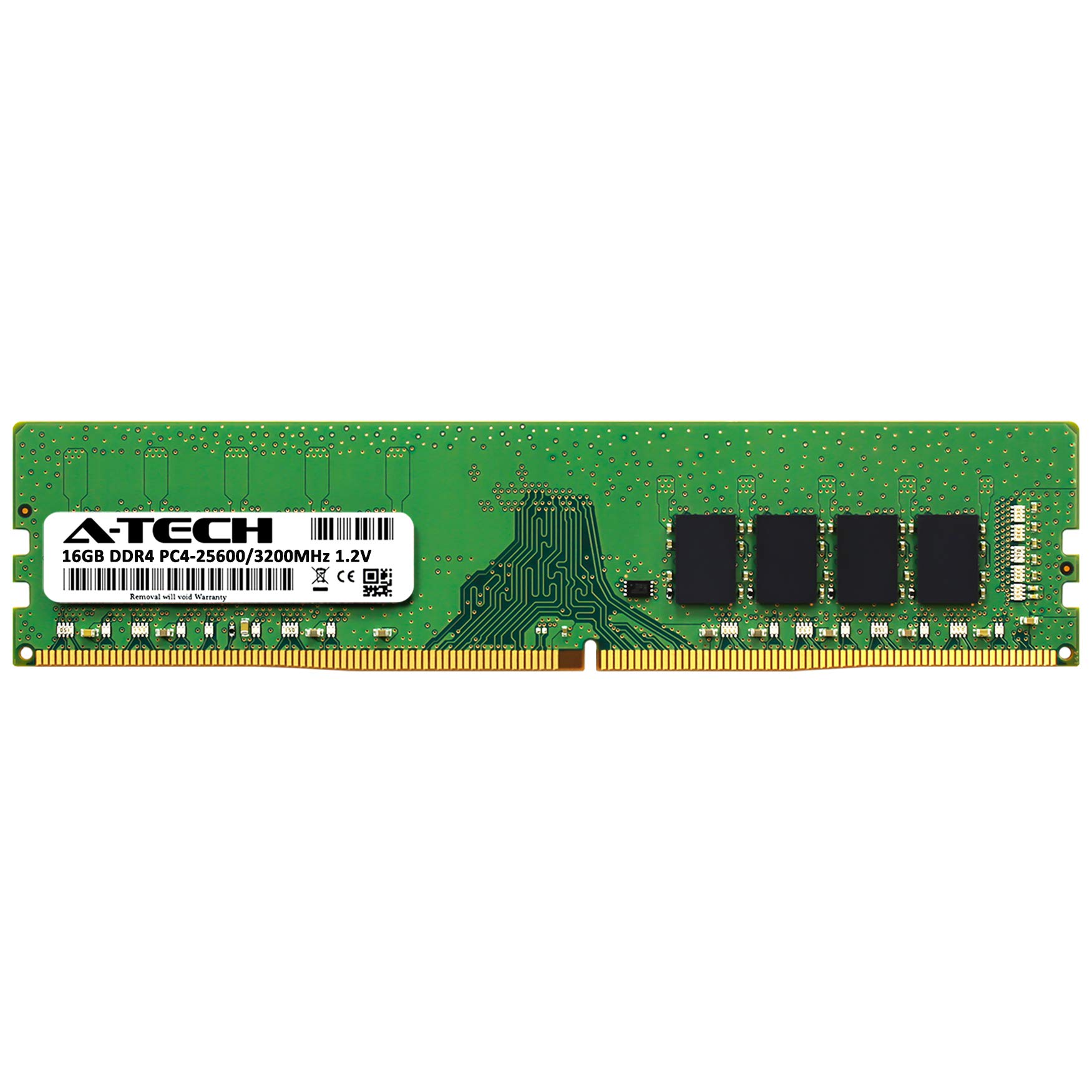 A-Tech 16GB DDR4 3200 MHz UDIMM PC4-25600 (PC4-3200AA) CL22 DIMM Non-ECC Desktop RAM Memory Module