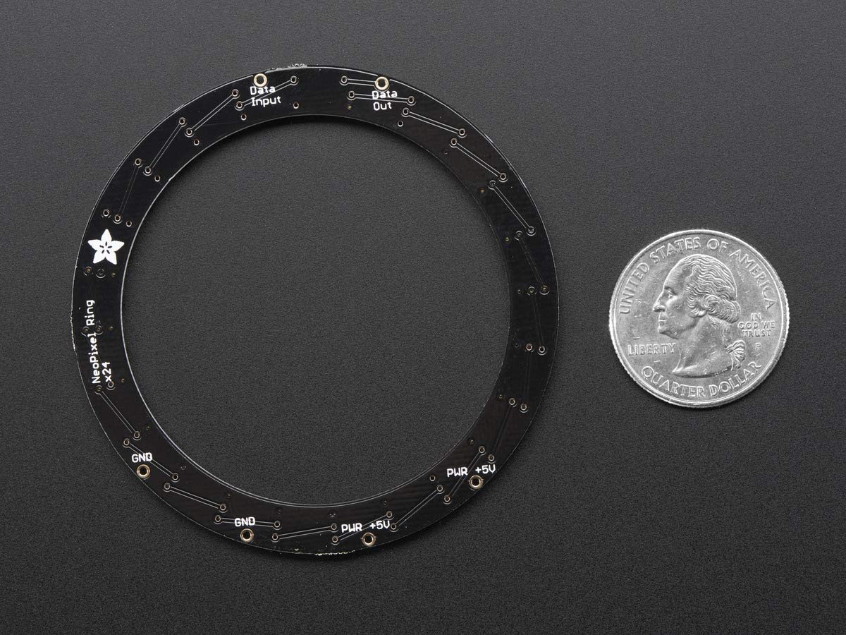 Adafruit Industries NeoPixel Ring - 24 x 5050 RGBW LEDs w/Integrated Drivers - Natural White - ~4500K