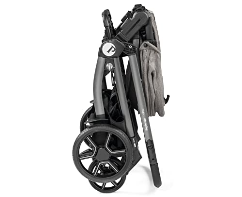 Peg Perego Ypsi – Compact Single to Double Stroller – Compatible with All Primo Viaggio 4-35 Infant Car Seats & Ypsi Bassinets - Made in Italy - City Grey (Grey)