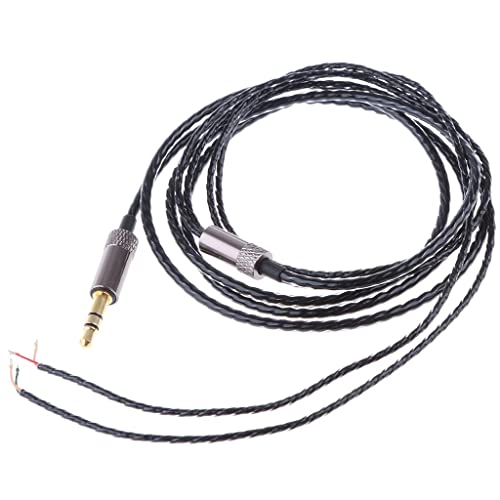 3.5mm Replacement Repair DIY Cable Cord Line Lead Wire in-Ear Headphones Earphones Black and Gray