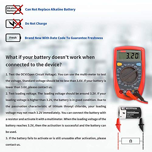 EEMB 100Pack ER14505 AA 3.6V Lithium Battery with AX Solder Tabs Li-SOCL₂ Non-Rechargeable Battery SB-AA11 LS14500 TL-5903 SL-360 S7-400 ER14500 for Chip Board/Sensor/Backup Power Supply/PLC Battery