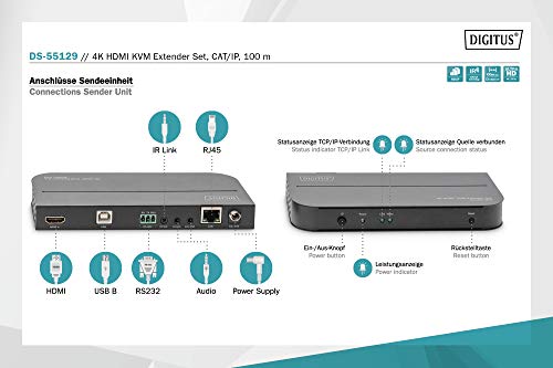 Adap Digitus HMDI KVM 4K Extender Set 100m