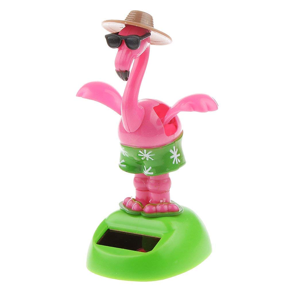 2pcs Solar Powered Car Toy Animal Solar Powered Dancing Dolls Dancing Cactus Crane Home Car Ornament Kids Toys Gifts