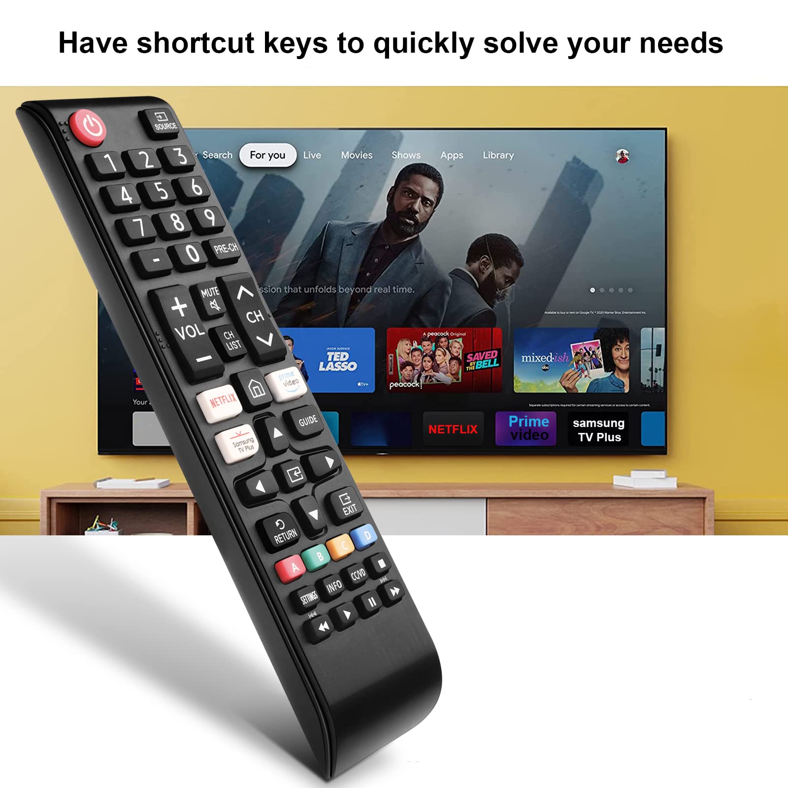 【Pack of 2】 New Universal Remote for All Samsung TV Remote, Replacement Compatible for All Samsung Smart TV, LED, LCD, HDTV, 3D, Series TV