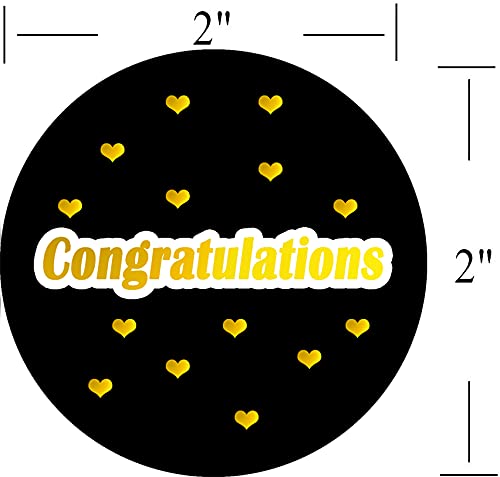 Congratulations Sticker Labels,Congrats for Envelope Seals,Anniversary,Birthday and Graduation Party Designs,2 Inches,500pcs.