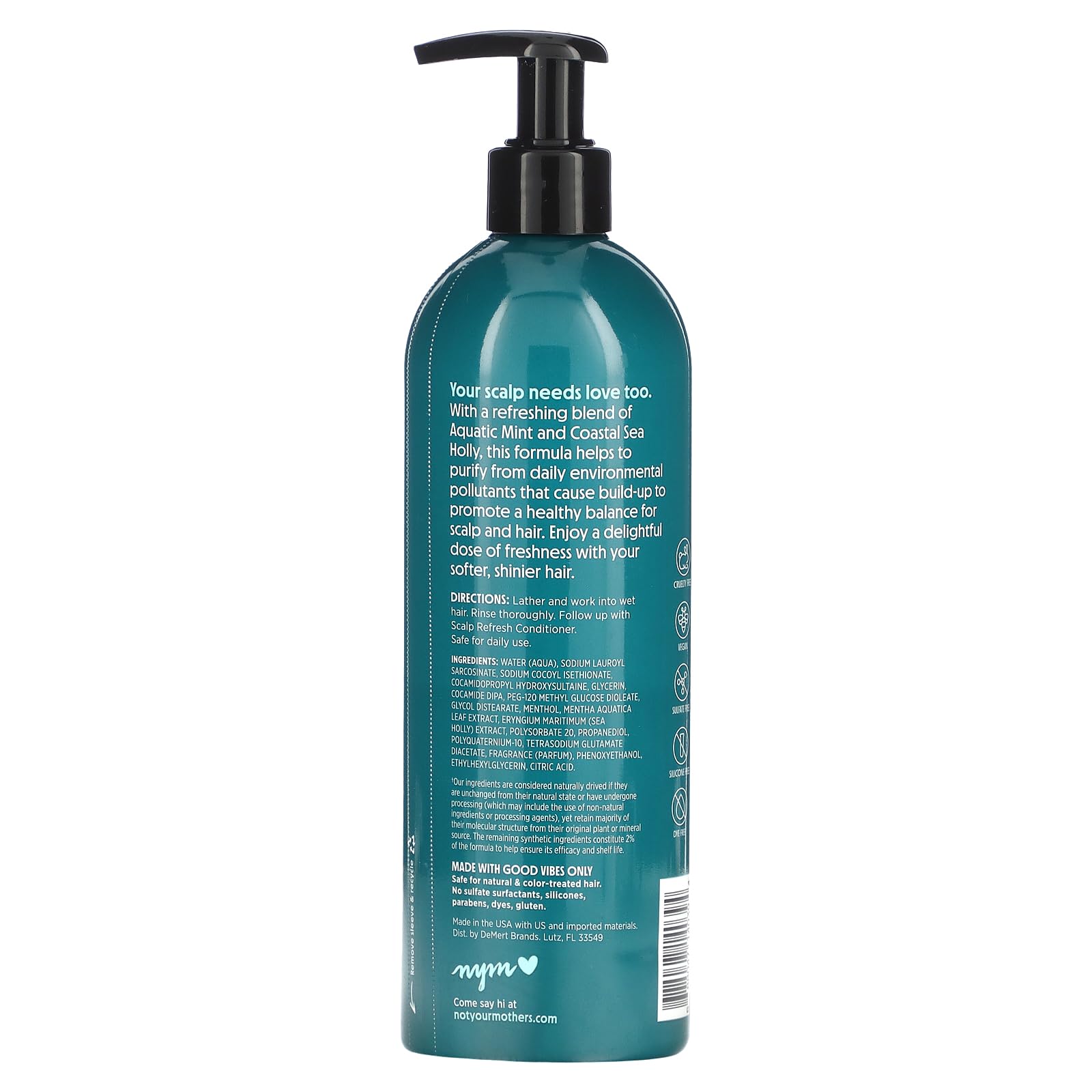 Not Your Mother's, Aquatic Mint And Coastal Sea Holly Scalp Shampoo, 16 Ounce