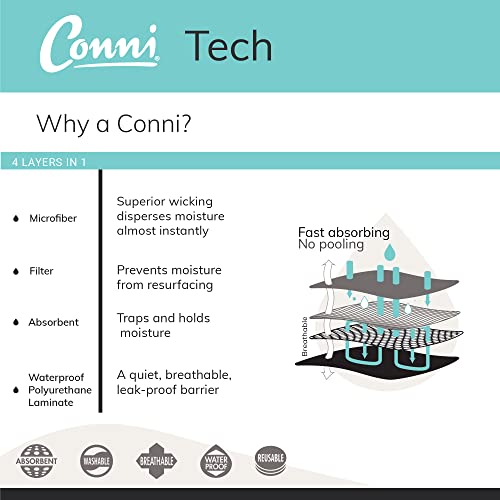 Conni Kids Training Boxer Pants | Soft Shorts Reusable Toddler Potty Training Underwear | Waterproof Easy Pull Up Youth Incontinence Bubble Gum Sizes 4-6