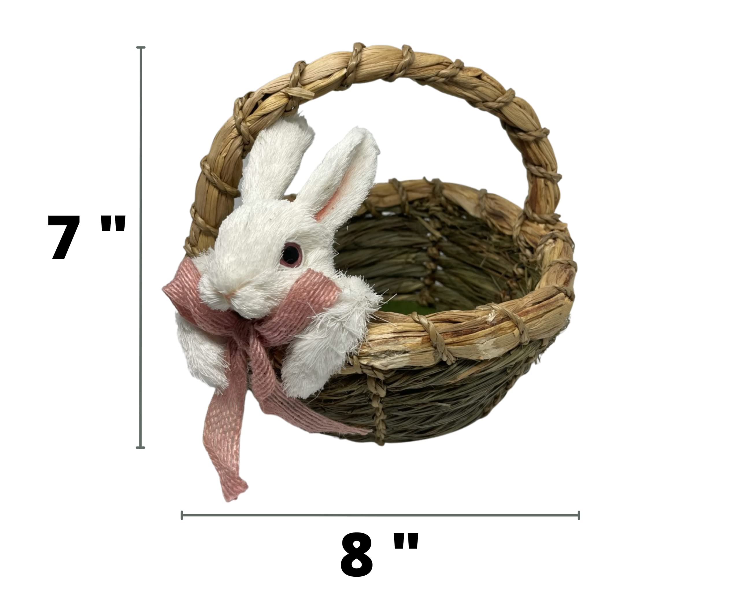 AXI Easter Bunny Basket for Kids, Eggs Hunt Basket, for Boy and Girl, Made of Natural Wood, Easter Decorations Party Supplies