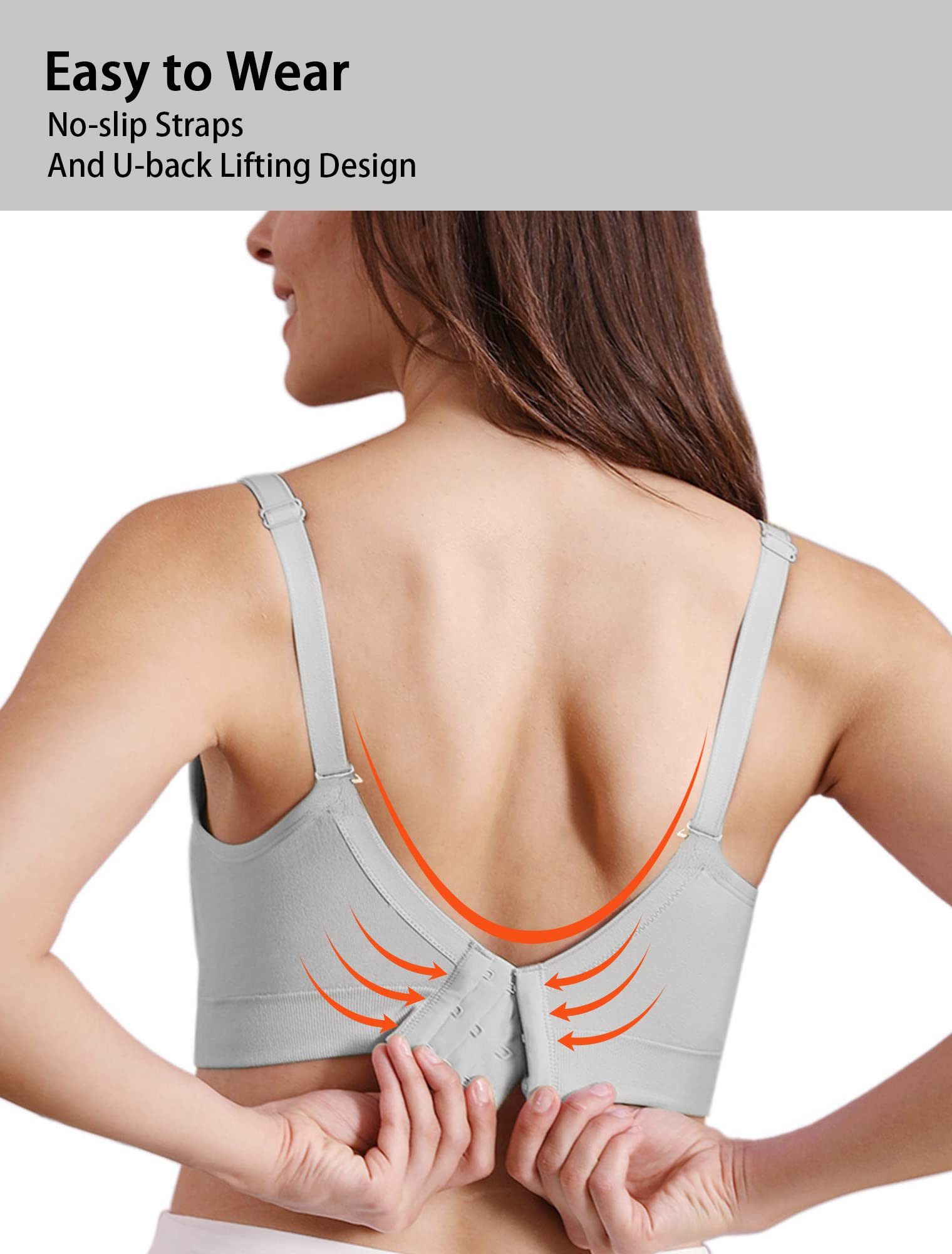 iloveSIA 3PACK Nursing & Pumping Bra All in One Hands Free Pumping Bra Black+Gray+Beige Size XL