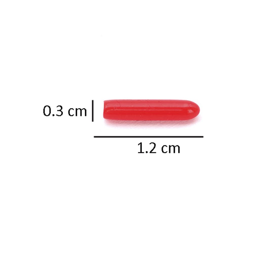 100 Pieces Red Plastic Eyelash Tweezers Cover Grafting Eyelashes Tips Covers Tweezer Point Protectors for Stainless Steel Straight Elbow Tweezers