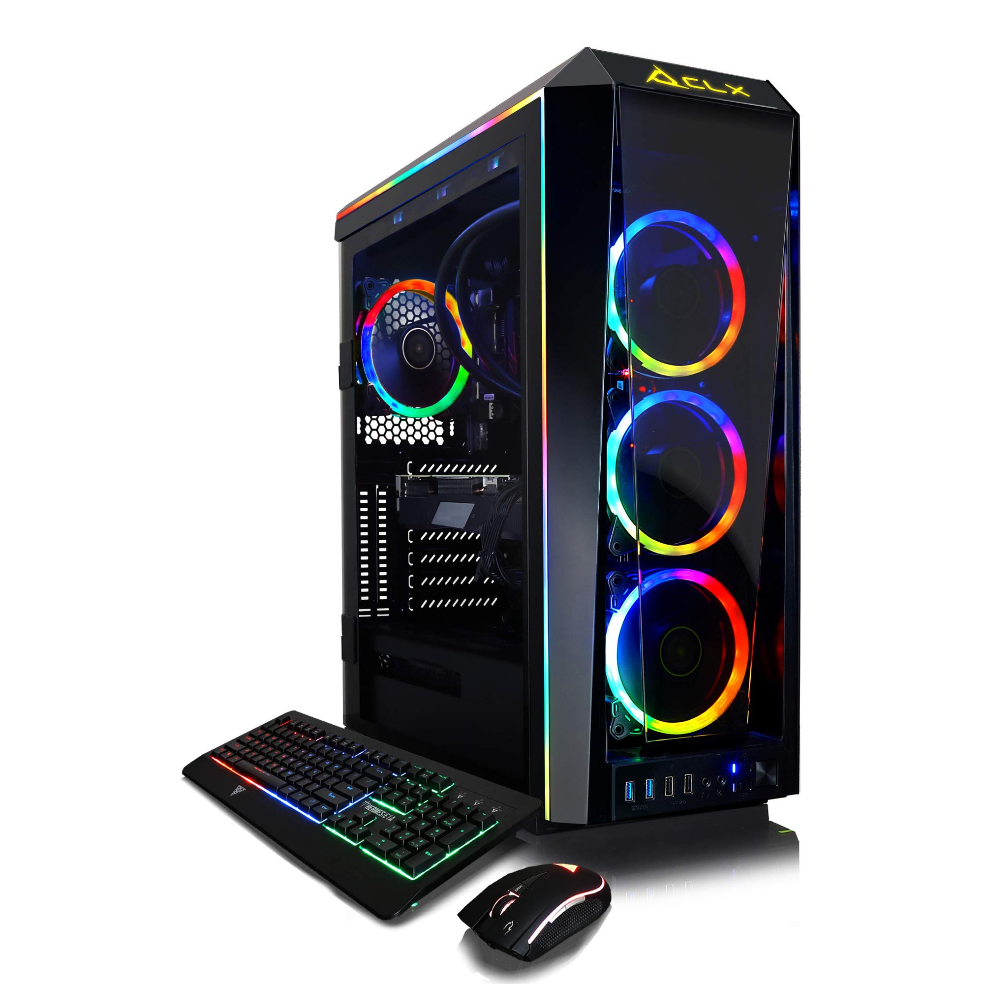 CLX Set Gaming Desktop w/Intel Core i9 10900KF Processor, 64GB DDR4 Memory, GeForce RTX 3090 Graphics, 1 TB SSD, 6 TB HDD, WiFi, Windows 11 Home 64-bit,Black
