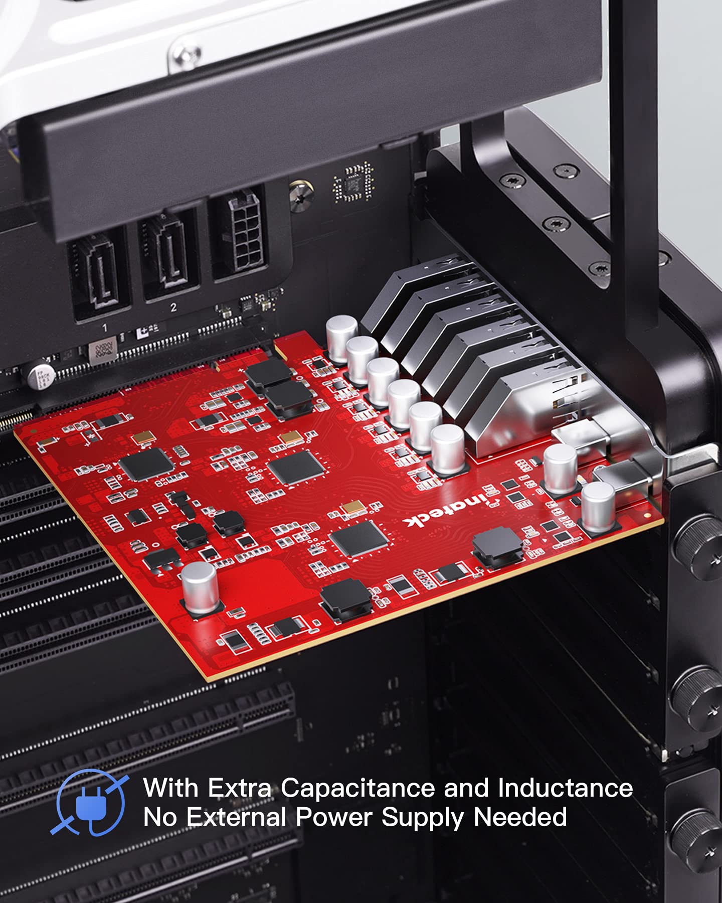 Inateck PCIe to USB 3.2 Gen 2 Extension Card with 16 Gbps Bandwidth, 6 USB Type-A and 2 USB Type-C Ports, RedComets U22