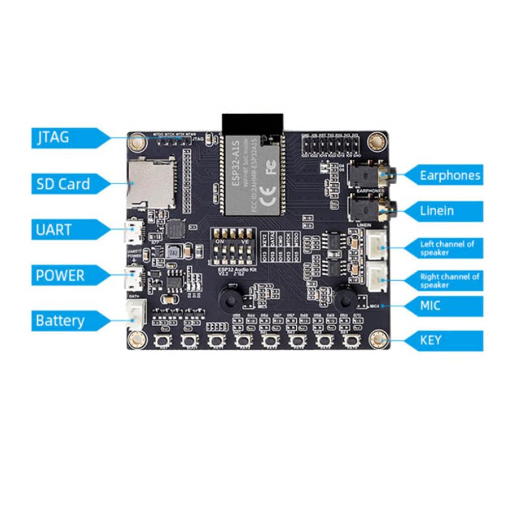 Rakstore ESP32-Audio-Kit ESP32-A1S ESP32 Audio Development Board WiFi Bluetooth-Compatible Module Low Power Dual-core 8M PSRAM ESP32 Aduio Kit