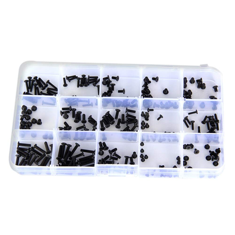 300Pcs Universal for Laptop Micro for Laptop Repair PC for Computer Steel Screws Set Repair Kit with Storage Box SCRW-093665