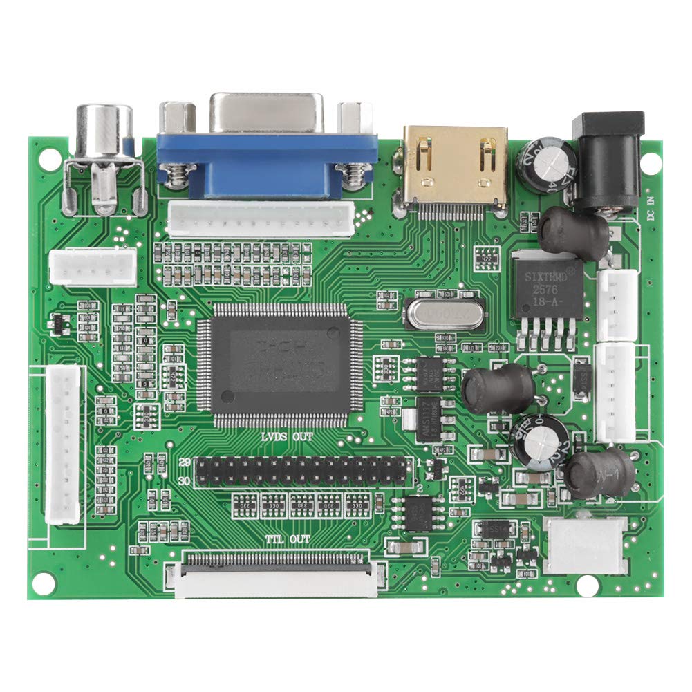 7 Inch 1024 x 600 VGA Monitor Screen LCD TFT Display Kit with Driver Board Monitor for 3/2, Support Plug and Play Function