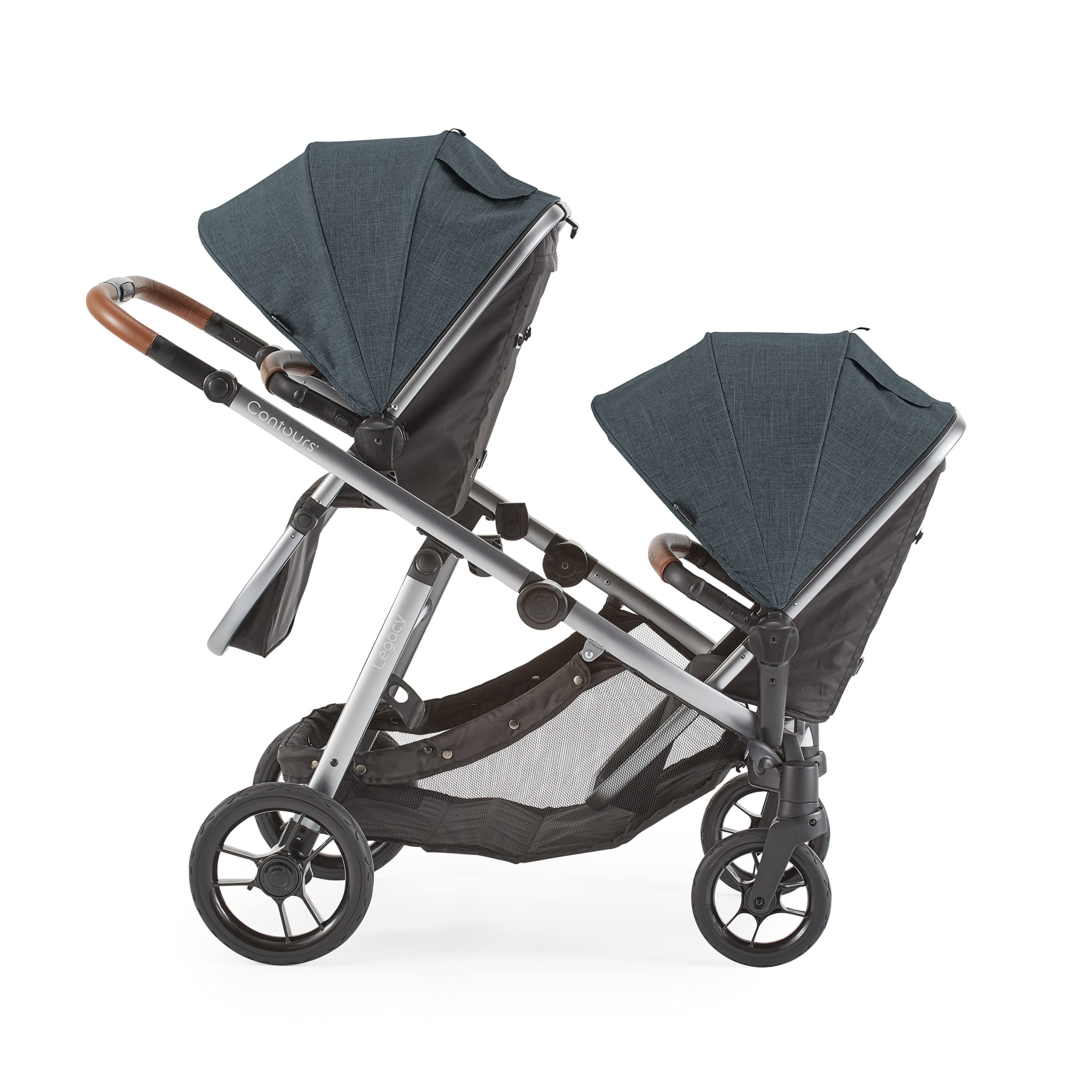Contours Second Seat Accessory for Contours Legacy Stroller Only, Convert Your Legacy Stroller from Single to Double Mode, No Accessories Needed, (Front Position Only) - Washed Teal
