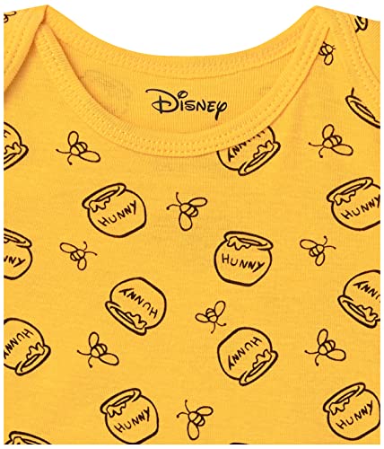 Amazon Essentials Disney | Marvel | Star Wars Unisex Babies' Short-Sleeve Bodysuits, Pack of 6, Winnie the Pooh Oh Bother!, 12 Months