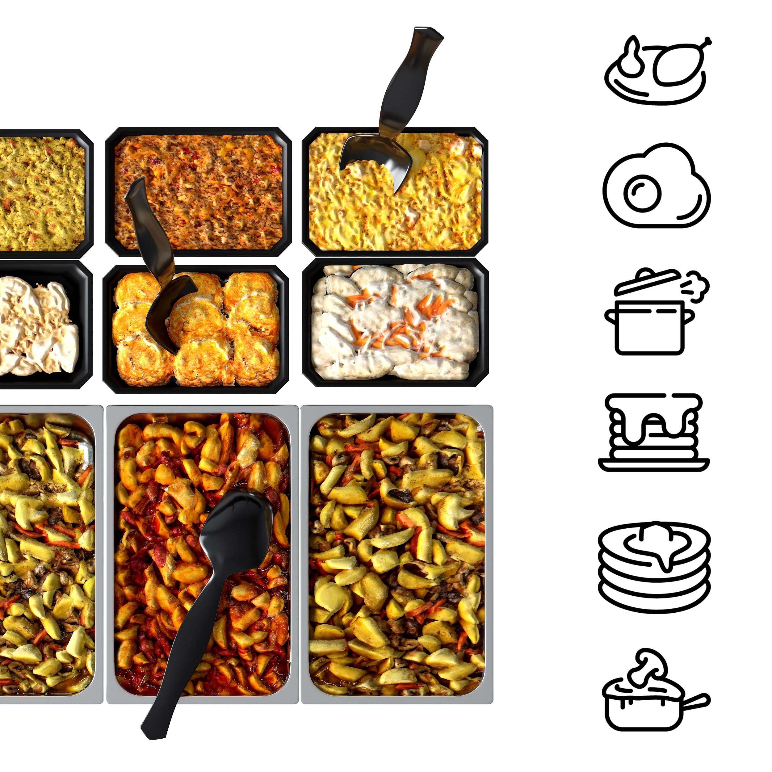 18 Pack Large Plastic Serving Spoons, Plastic Serving Utensils, Disposable Serving Spoons, Disposable Serving Utensils, Serving Spoons for Parties Buffet Catering, Heavy Duty Serving Spoons