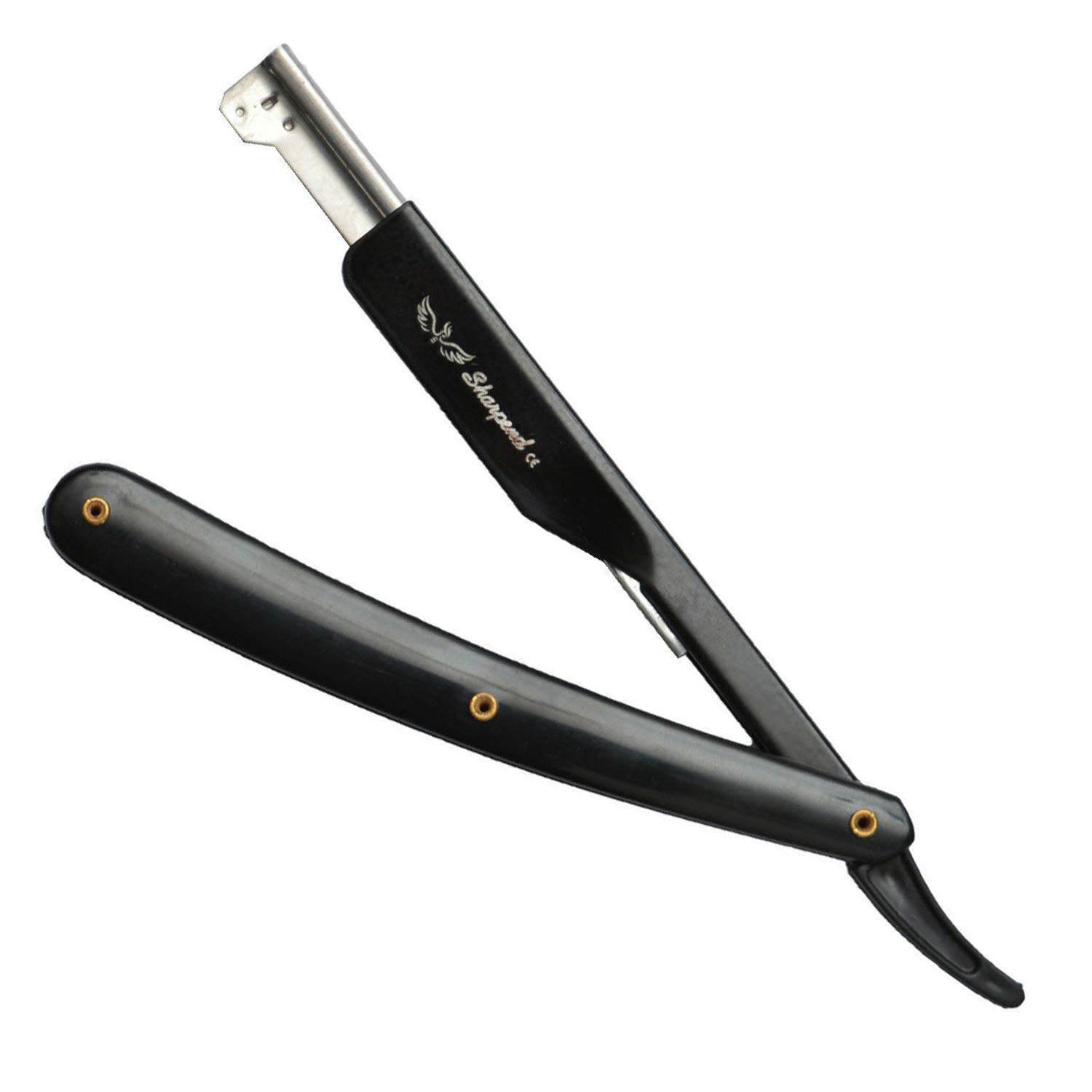 Adjustable Straight-Edge Barber Razor Salon Quality Cut Throat ShavettePerfect Straight Edge Razor Beard Kit,Durable Barber Razor Kit with 10 Double-Edge Straight Razor Blades,Straight Razor
