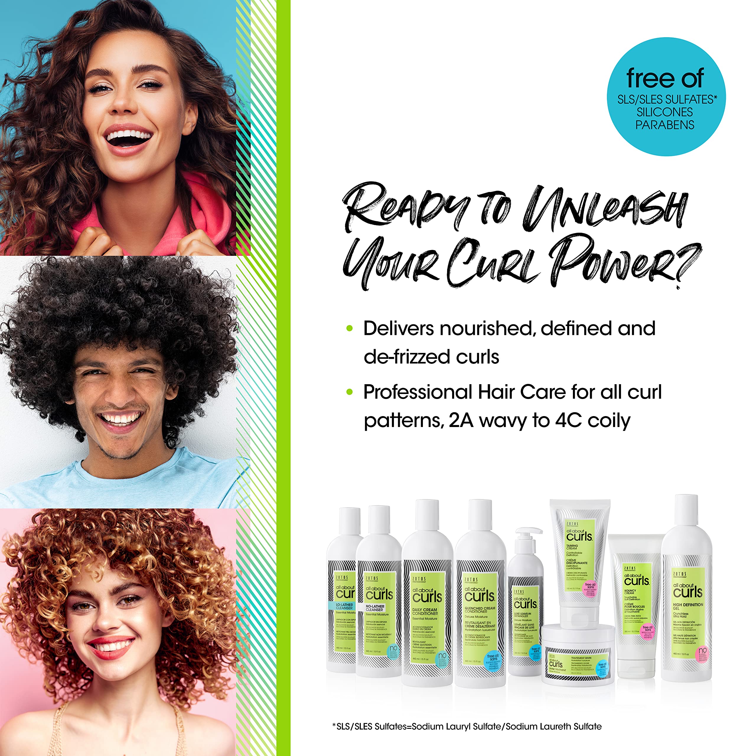 ALL ABOUT CURLS Smoothing Cream | Controllable Definition | Define, Moisturize, De-Frizz | All Curly Hair Types | Vegan & Cruelty Free | Sulfate Free | 5.1 Fl Oz