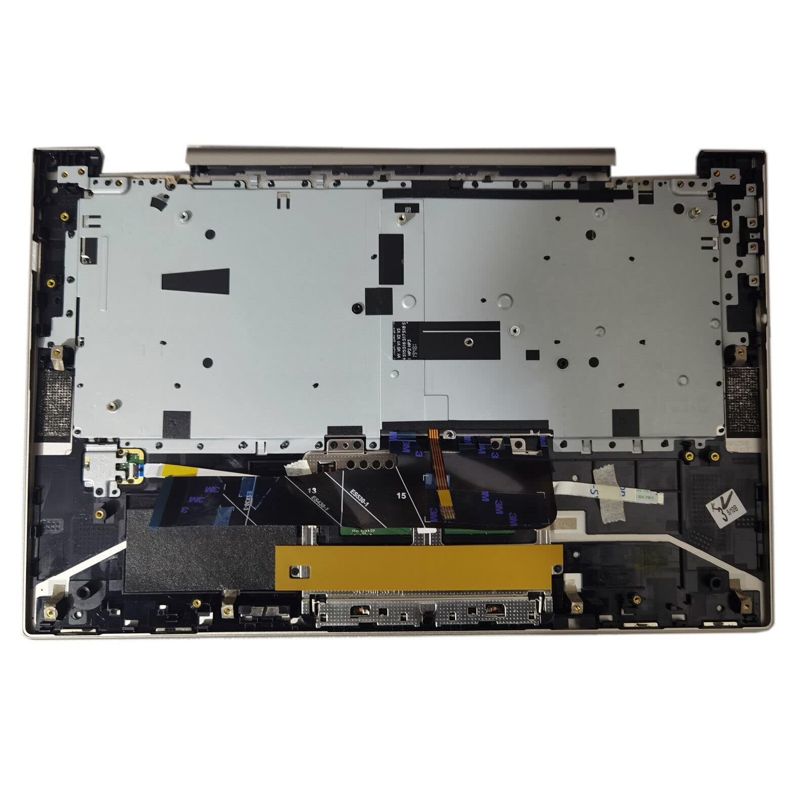 Replacement for Lenovo Yoga C740-14 C740-14IML Laptop Upper Case Palmrest Keyboard Touchpad Assembly Part 5CB0U43990 Top Cover Sliver