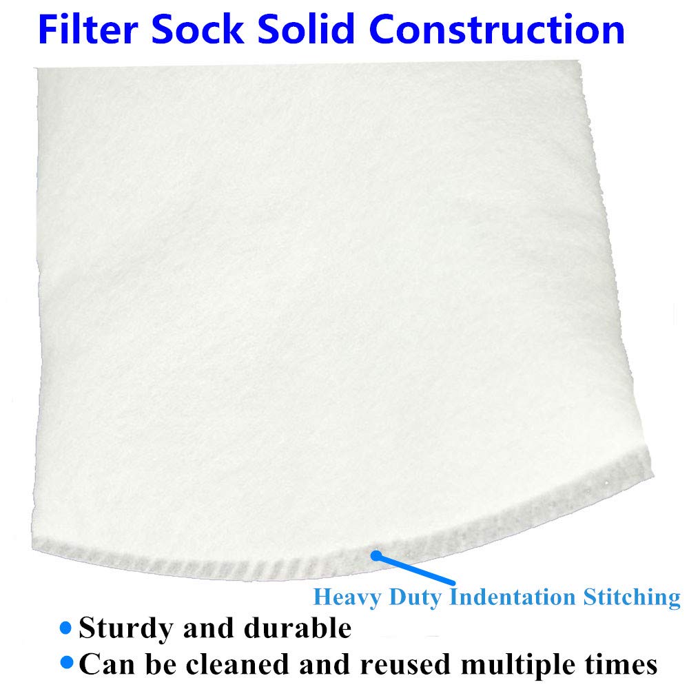 7 Inch Ring by 32 Inch Long Felt Filter Sock Bags 75Micron for Industry , Water Liquid Filters Bag-1Pack