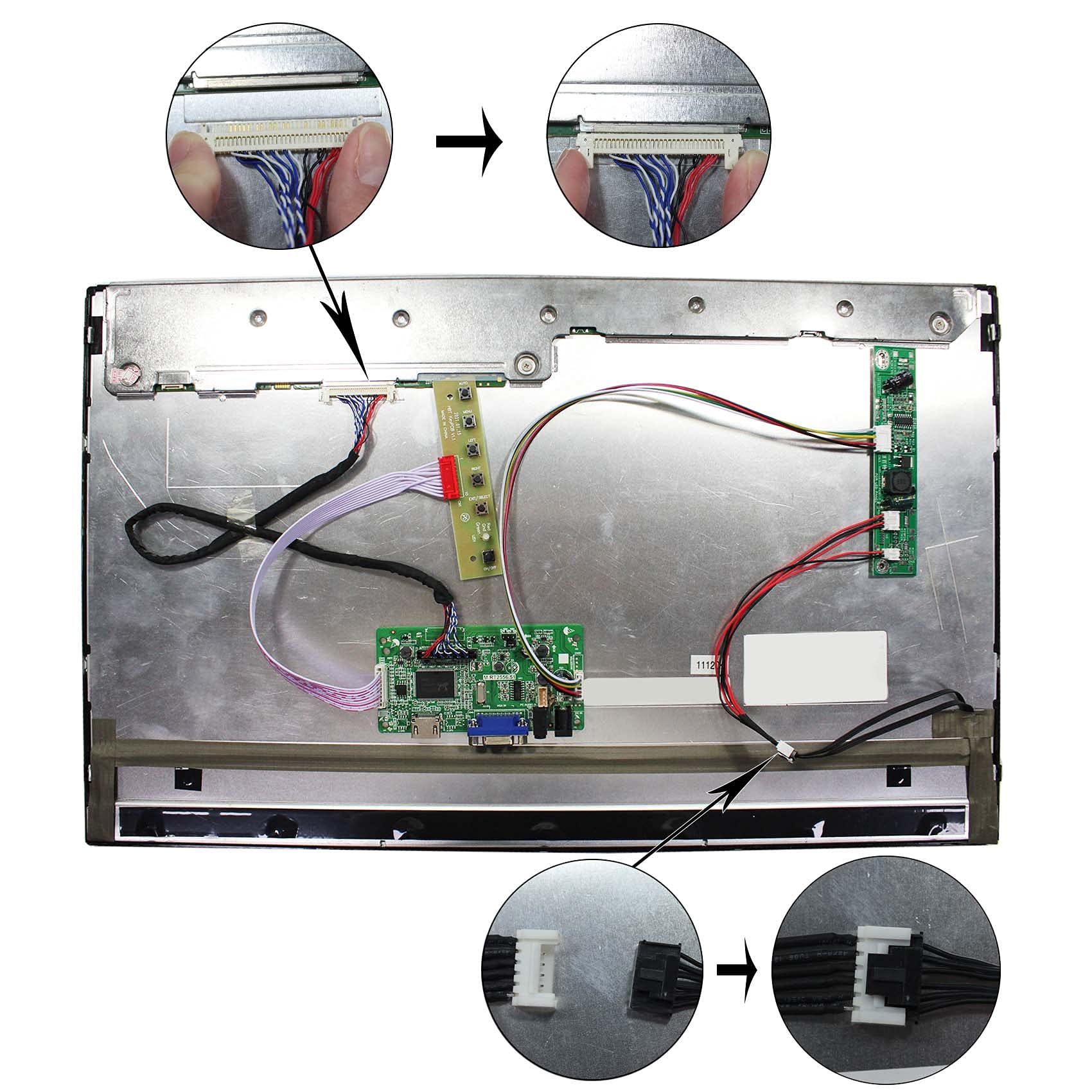 VSDISPLAY HD-MI VGA LCD Controller Board VS-RTD2556HV-V2 Work for 21.5 Inch 1920x1080 LM215WF3-SDA1 LM215WF3 SDA1 LM215WF3 SD A1 LM215WF3(SD)(A1) 30 Pin EDP LCD Screen