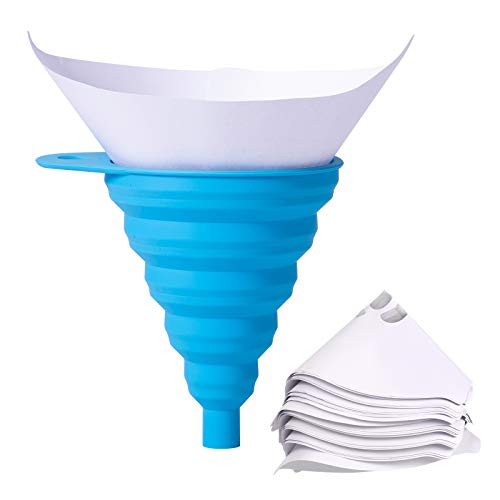 3D Printer Resin Filter Disposable â with Cone Silicone Resin Funnel(Large), Paint Strainer or Resin Strainer kit for uncured Resin Recycling (101)