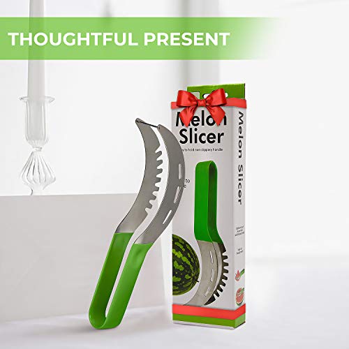 Watermelon Slicer β Premium Watermelon Cutter Kitchen Tools β Ultra-Sharp Stainless Steel Blade β Ergonomic and User-Friendly Handle β Safe, Durable Design