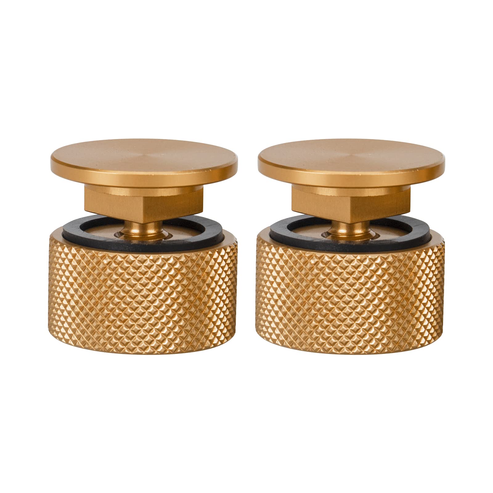 3mirrors Welding Hood (Pipeliner) Helmet Fasteners Gold Headgear Replacement Parts Accessories Screws Flip Hood Aluminum - Anodized w/Silicone Washer 1 Pair