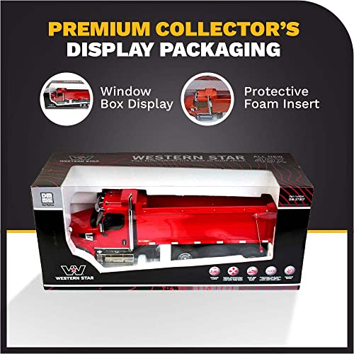 Diecast Masters RC Truck Western Star 49X RC Dump Truck | Fully Functional Radio Control Truck | 1:16 Scale Model Semi Truck, Remote Control Truck | Diecast Model 27007