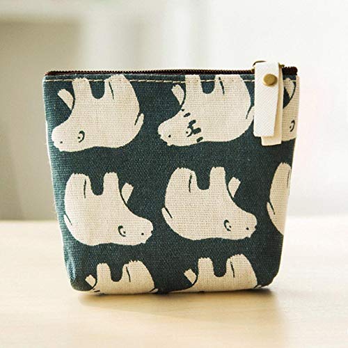 Bonwete 5 PCS Pencil Bag Pen Case Flower Floral Canvas Pencil Pen Case Multi-functional Cosmetic Makeup Bag Set Coin Purse