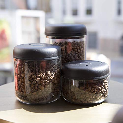 Fellow Clear Glass Atmos Bundle - Bundle of 3 Clear Glass Atmos Vacuum Canisters in 1.2 L, 0.7 L, 0.4 L Sizes