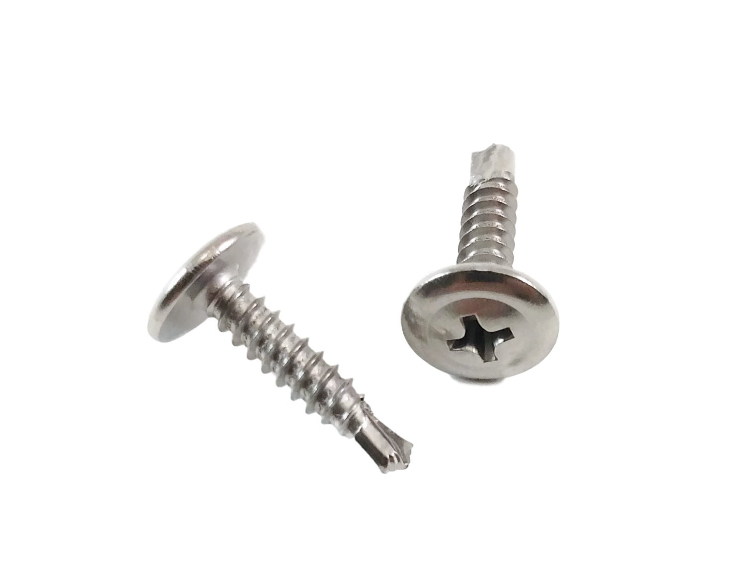 410 Stainless #8 x 3/4" Wafer Head Philips Self Drilling Sheet Metal Tek Screws, (1/2" to 1-5/8" Length in Listing), 100 Pieces, Modified Truss Head Self Driller (#8 x 3/4 inch)