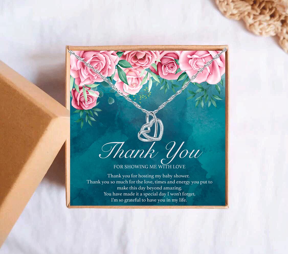 Babyshower Hostess Thank You Gifts for Babyshower Host Baby Shower Host Necklace Gift Thank You for Hosting My Baby Shower Gifts for Baby Shower Hostess Appreciation Gifts Thank You Card Appreciation