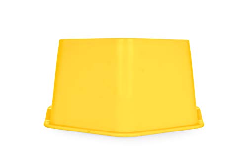 Camco Heavy-Duty Stabilizer RV Jack Support | Provides 7-inches of Lift and Stability for RV Jacks | Compatible with 10-inch Round Jack Pads | Features a 6,000 lb. Rating | Yellow (44421)