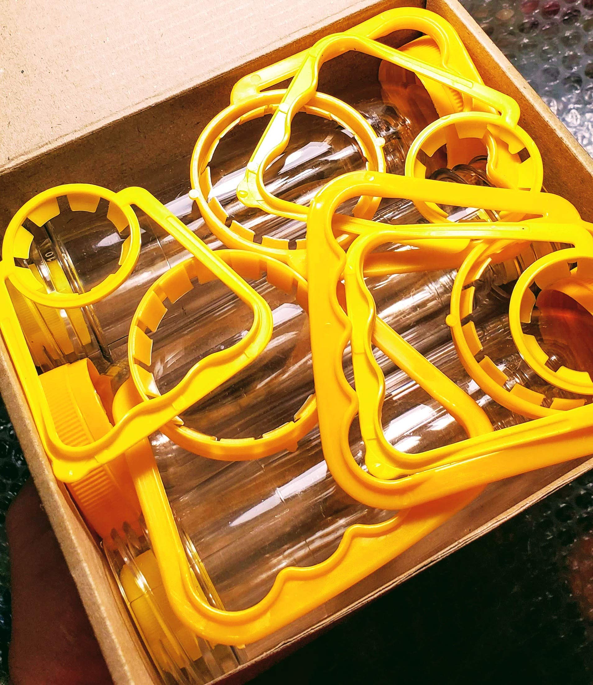 1UA Bottle Extra Large Preform 3x6.75oz and Regular 3x1.5oz (6pcs) Baby Soda Test Tubes Rugged Clear Plastic Geocache Waterproof Storage Science Experiment Container Electronics GPS Housing Unit IoT