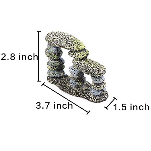 AQUA KT Aquarium Landscape Cobblestone Stacked Stones for Cichlid Fish Hiding Betta Hideout Tank Decoration, Pack of 2
