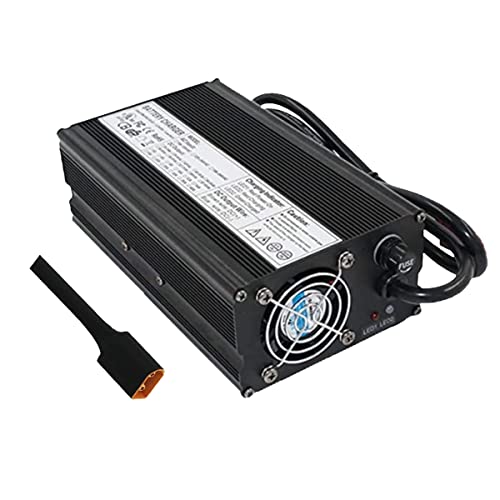 42V 10A Charger 10S 36V Li-ion Battery Charger Lipo/LiMn2O4/LiCoO2 Battery Charger E-Bike Aluminum Shell with Fan (42V10A XT60)