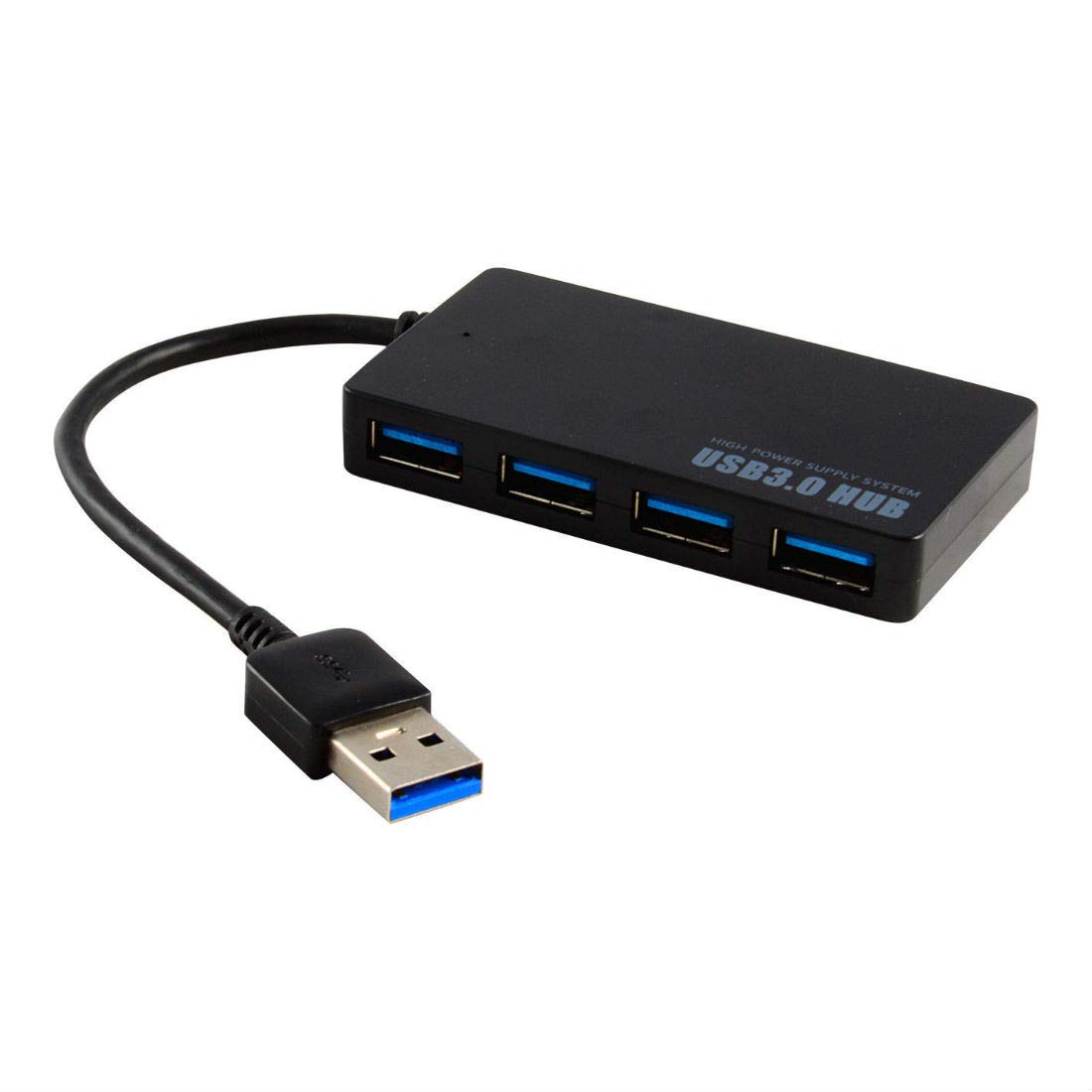 4-Port USB 3.0 Hub 5Gbps Portable Compact for PC Mac Laptop Notebook Desktop