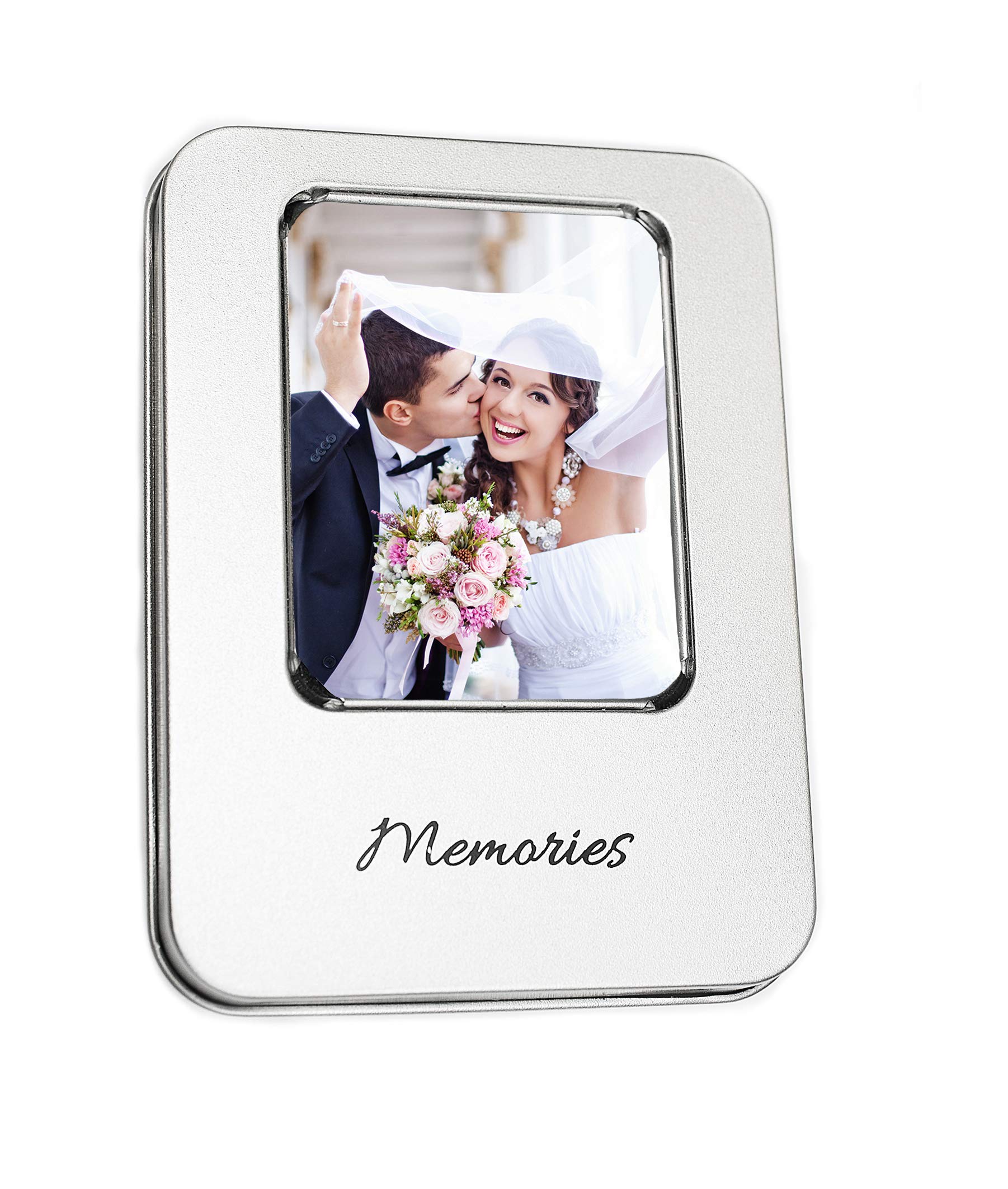 32GB Storage USB Flash Drive 3.0 with Tin Case/Box Set of 5 Thumb Drive Package. Flash Drive and Case for Weddings, Memories, Videos Perfect for Professional Photographers (Memories Label)