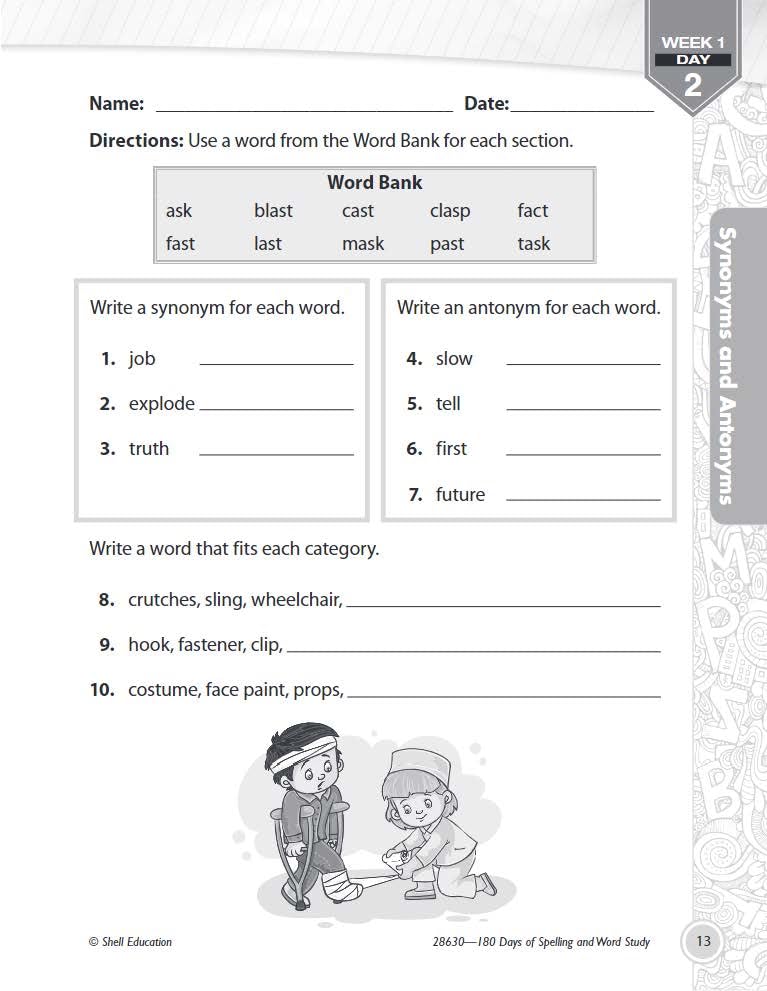 180 Days™: Reading, Vocabulary/Language for 2nd Grade Practice Workbook for Classroom and Home, Cool and Fun Practice Created by Teachers (180 Days of Practice)