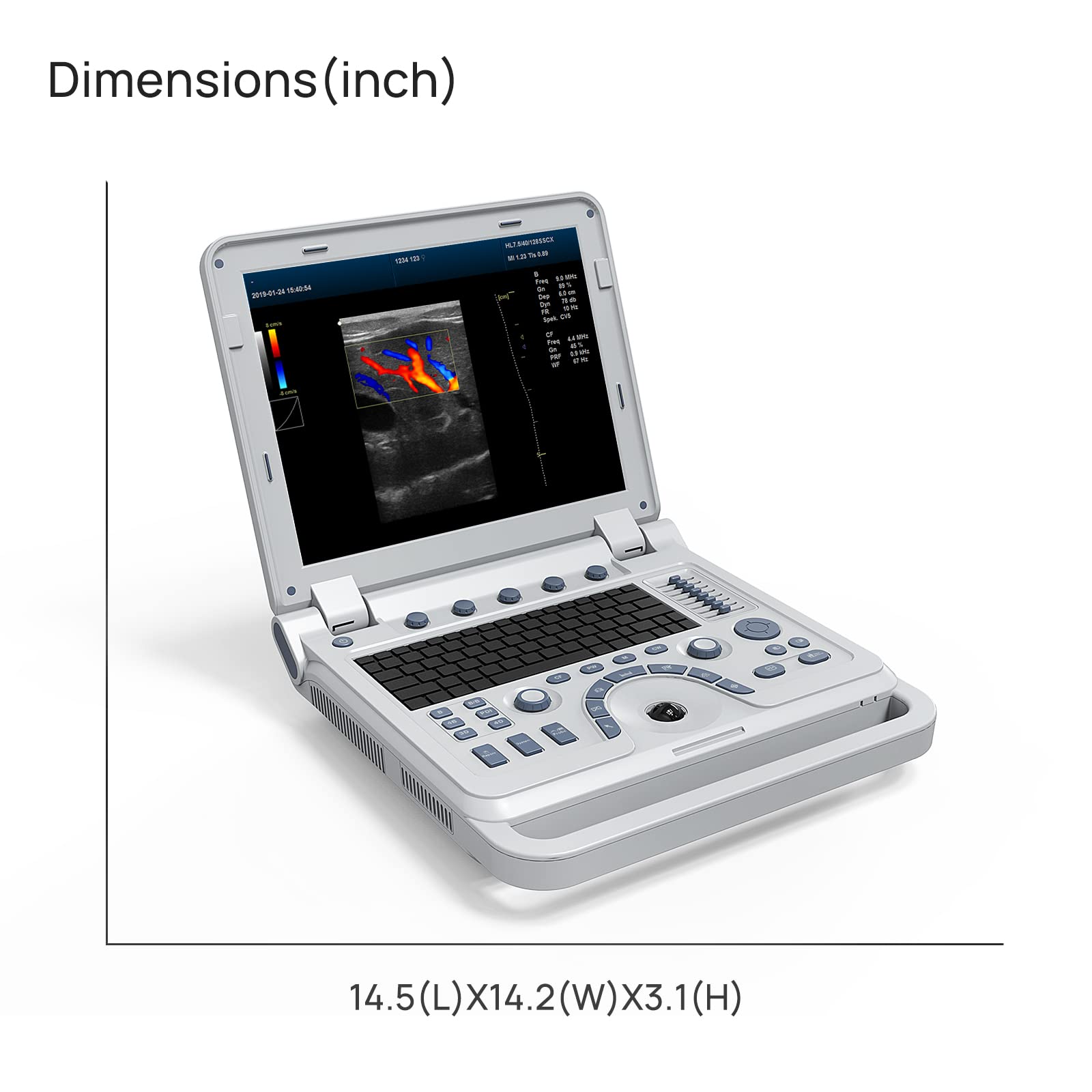 CONTEC Veterinary Ultrasound Scanner Color Doppler for Pregnancy in Animals/Goats/mare/Horses with 7.5Mhz endo-Rectal Probe