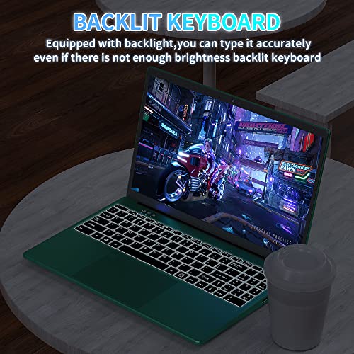 【Win 11 Pro/Office 2019】16 inch Laptop Narrow Bezels FHD (1920*1200) IPS Display, High Performance Celeron N5105 CPU, 16GB RAM, 256GB SSD, with Full Size Numeric Backlit KB, Dark Green (16G+256G SSD)