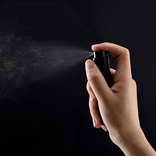 Lil Ray 8ml Portable Mini Perfume Atomizer, Refillable Empty Small Spray Bottle for Travel, Twist Tpye Pocket Cologne Sprayer (Matte Black)
